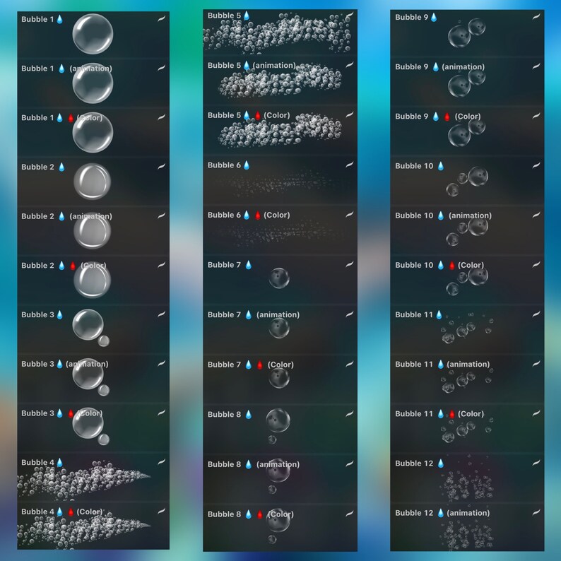 Bubble Brush Set for Procreate - Etsy