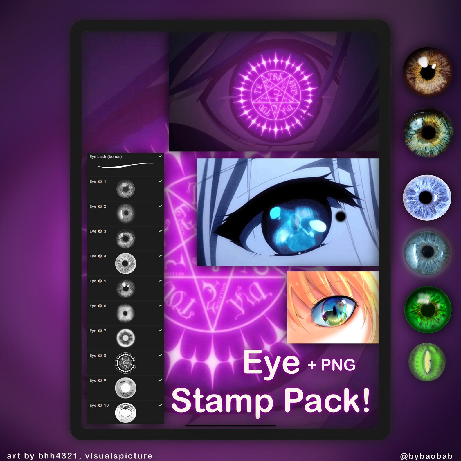 Eye Stamp Pack PNG for Procreate - Etsy
