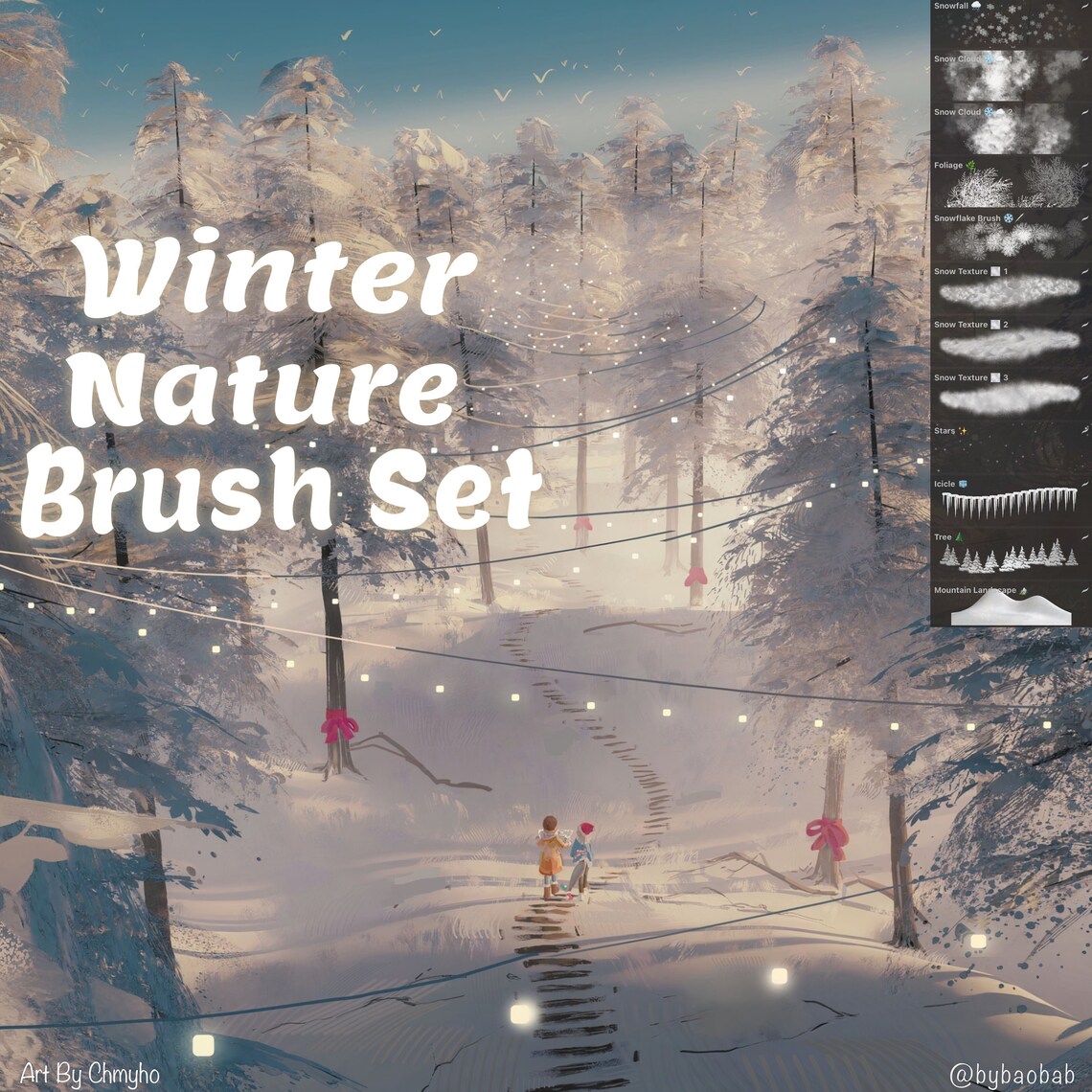 Winter Nature Brush Set for Procreate - Etsy
