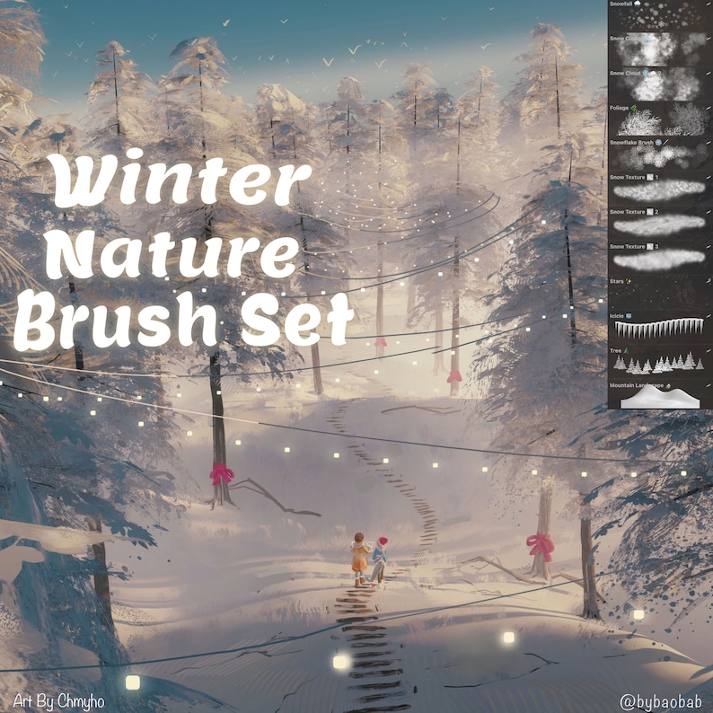 Winter Nature Brush Set for Procreate - Etsy