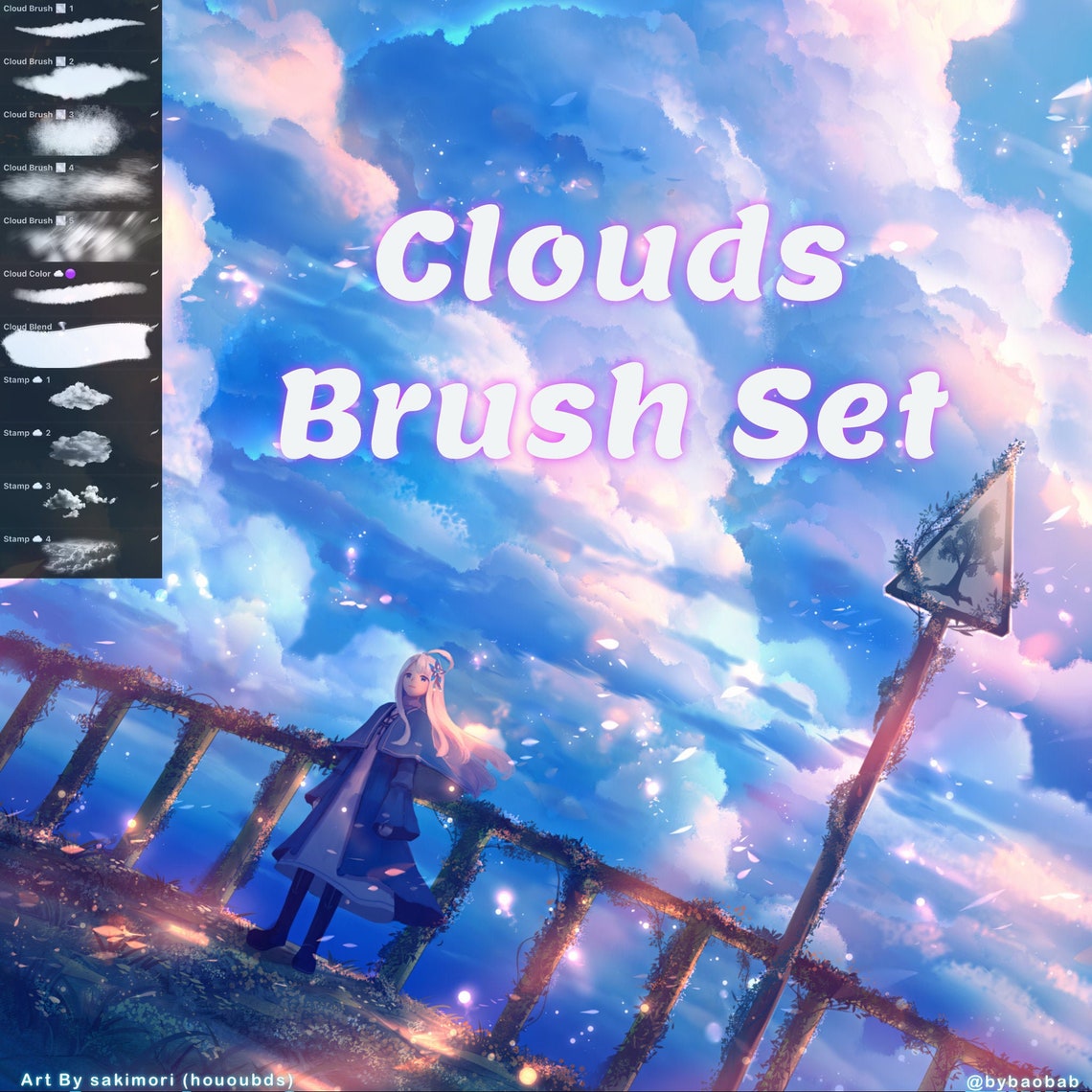 Clouds Brush Set for Procreate | Etsy