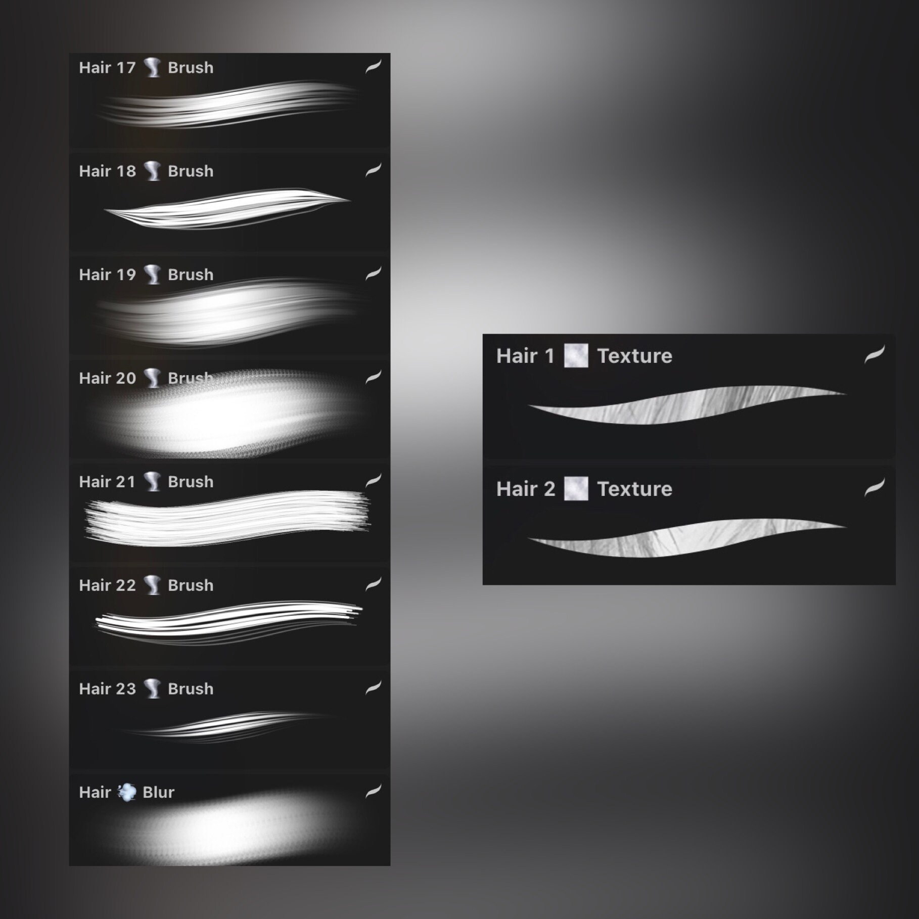 Hair Brush Set for Procreate - Etsy