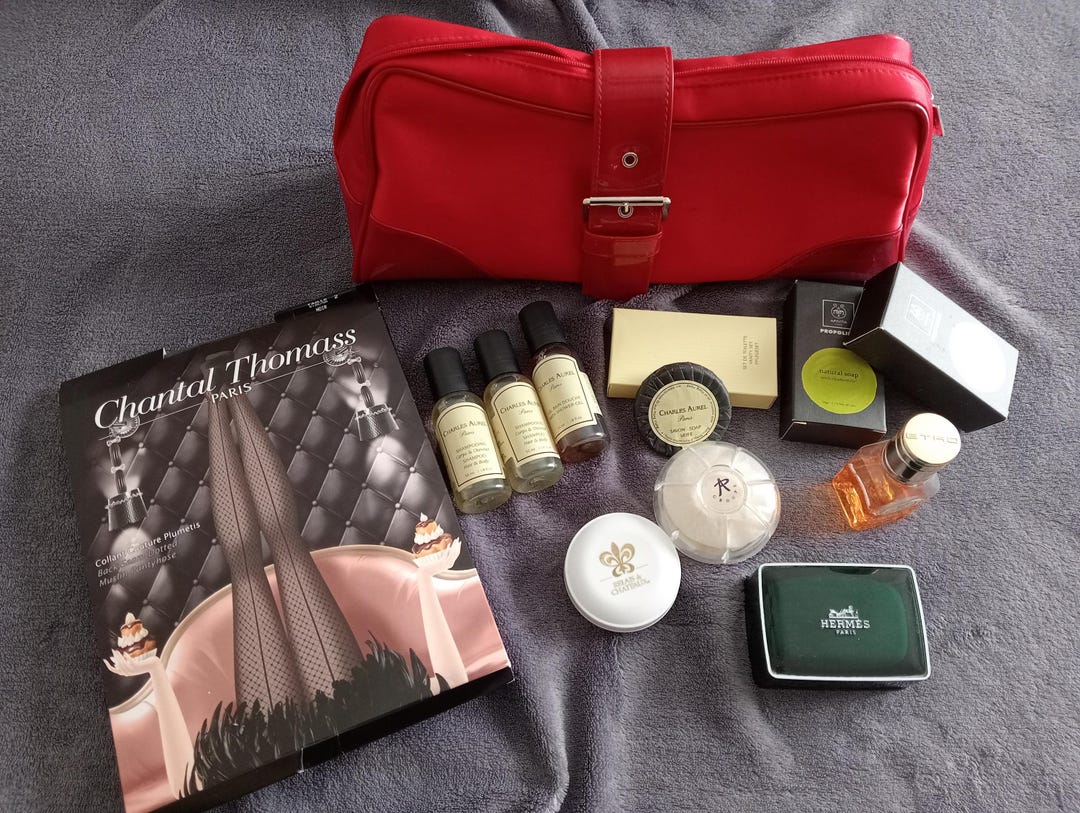 Dior Toiletry Bag Hermès Soap and Luxury Hotel Miniatures Chantal ...