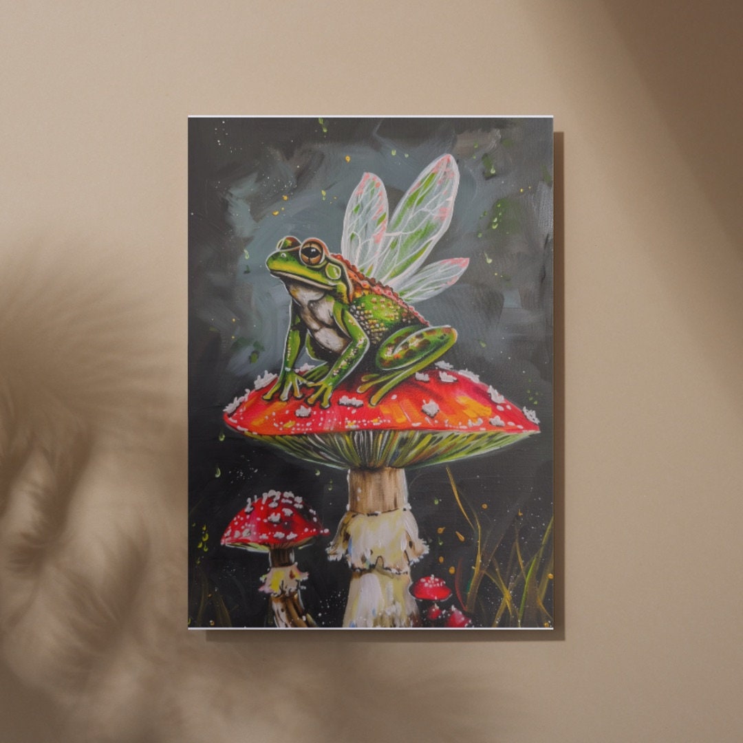Digital Print Fairy Frog Cottagecore Art - Etsy