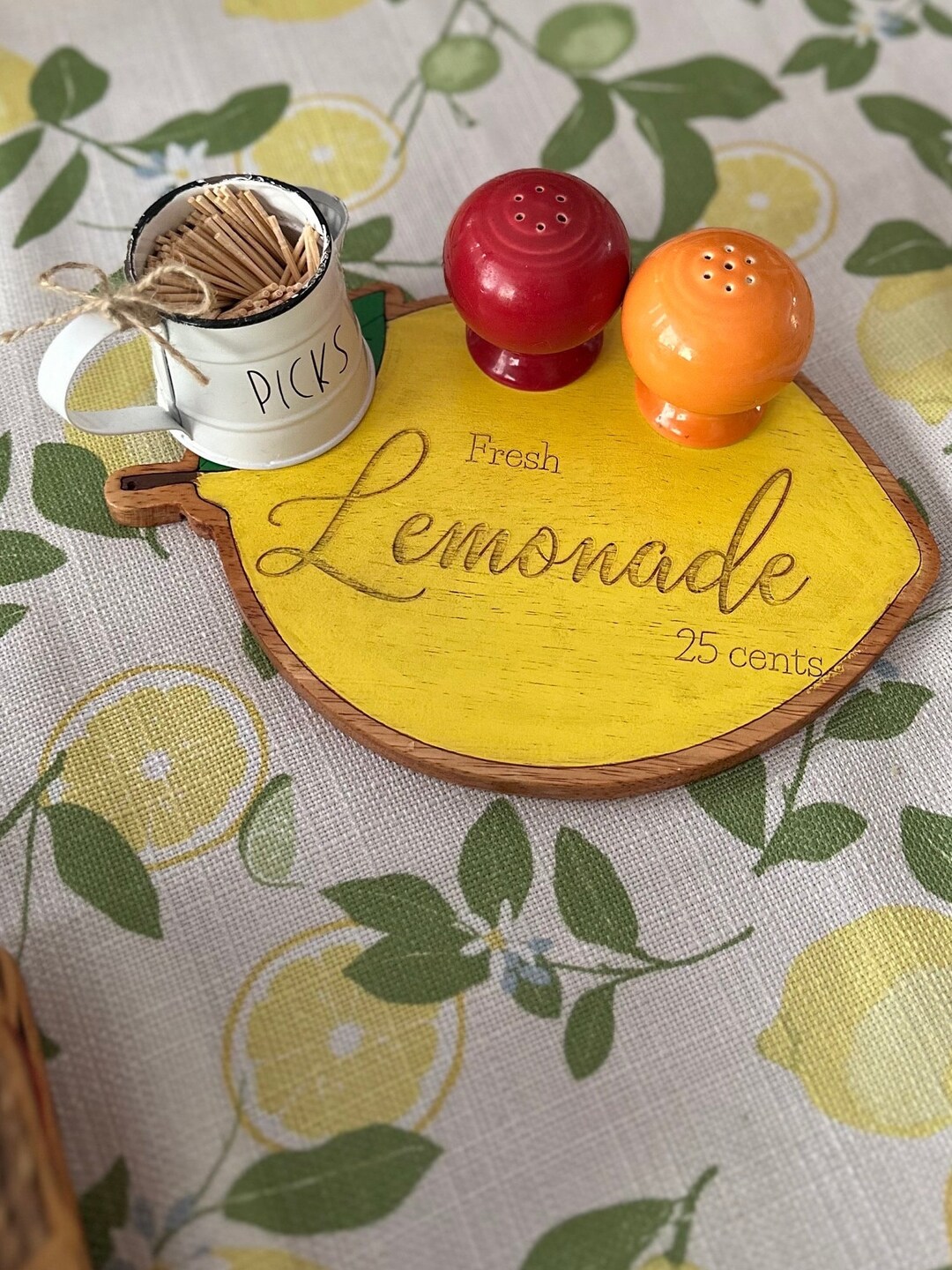 Laser Engraved Lemon Trivet Farmhouse Decorative,kitchen, Dining Room ...