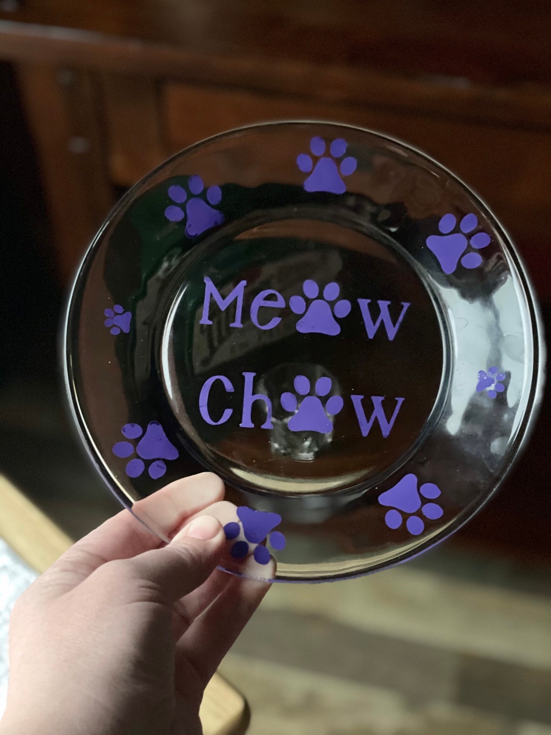 Meow Chow Plat alimentaire pour chaton avec moustaches sensibles, chat ...