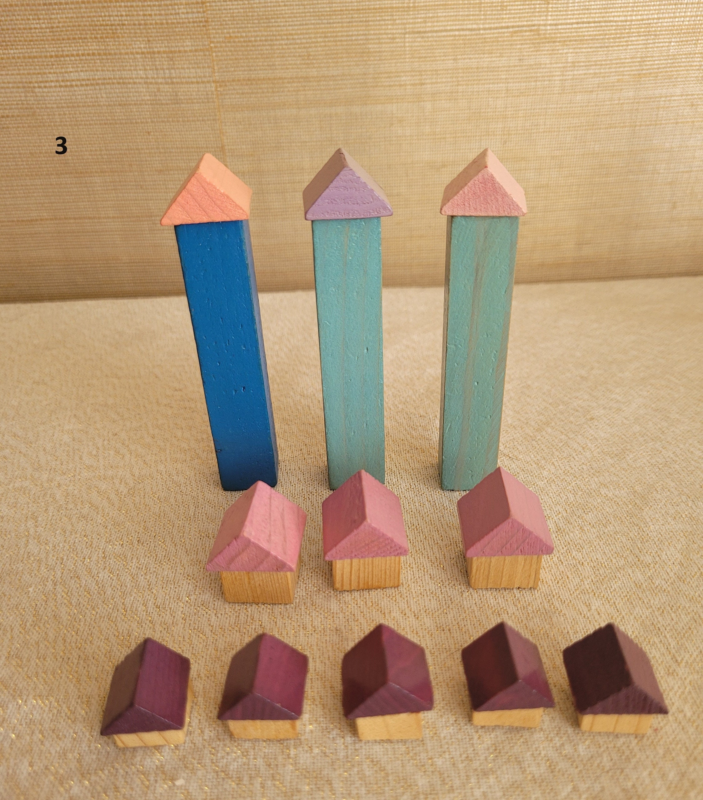 Vintage German Wood Blocks, Village, Trees & People, and Houses, - Etsy