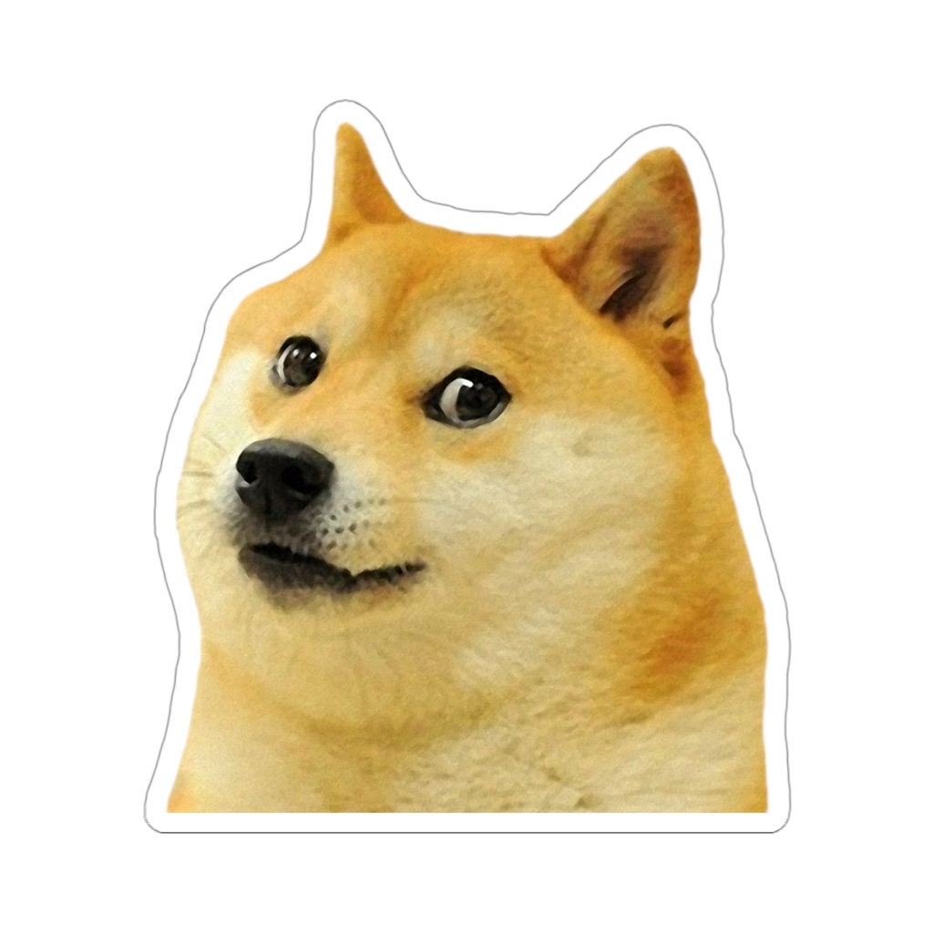 Doge Sticker, Doge Dog Sticker, Doge Meme Sticker, Doge Crypto ...