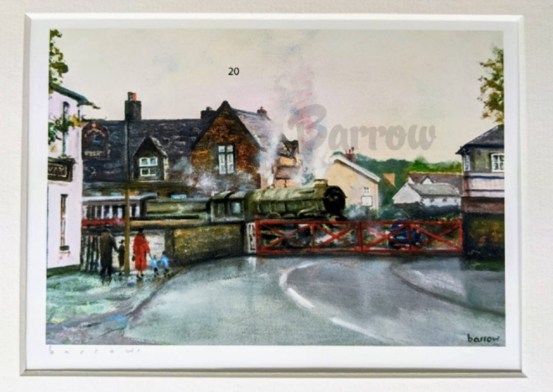 Print: Steam Train, Parbold Station - Etsy UK