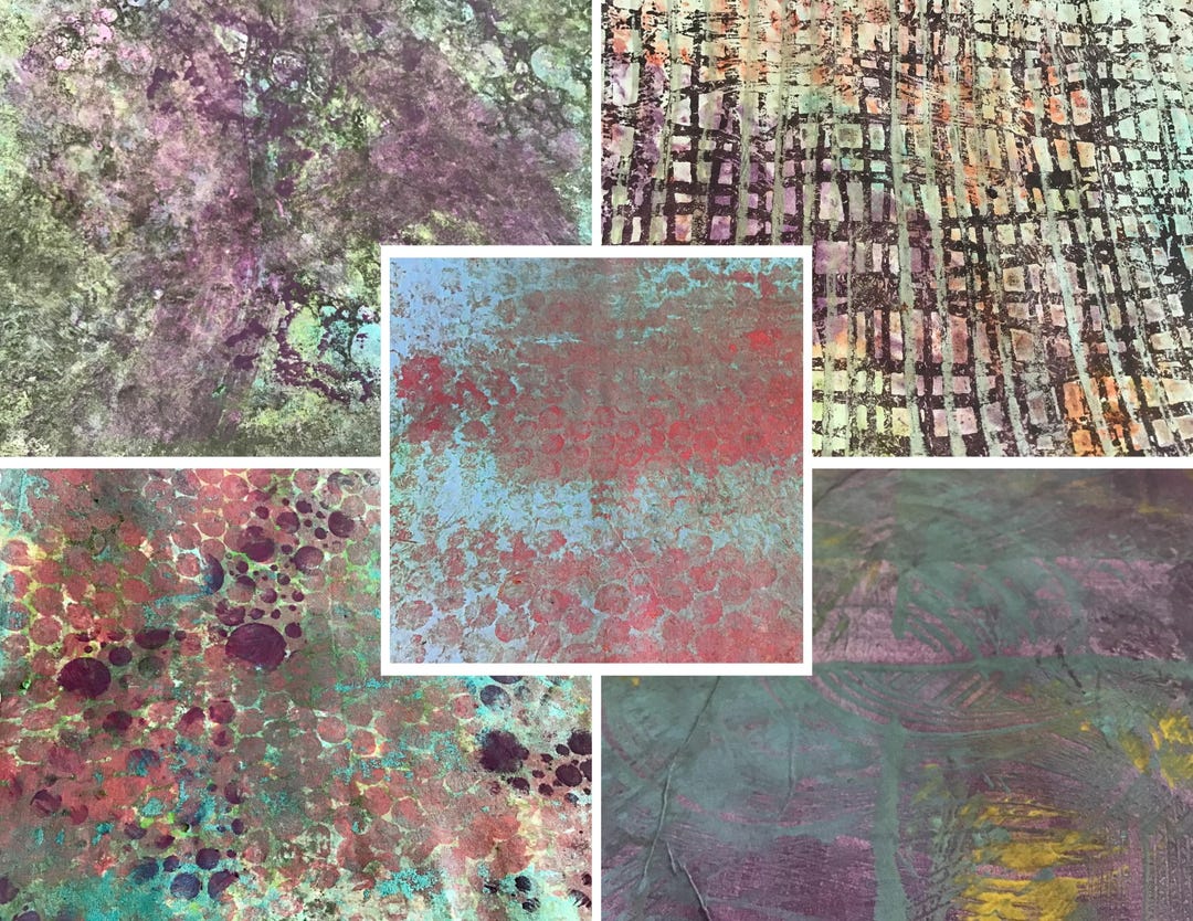 8.5x11, 5 Vibrant Sheets, Bold Colors and Patterns, for Making Books ...