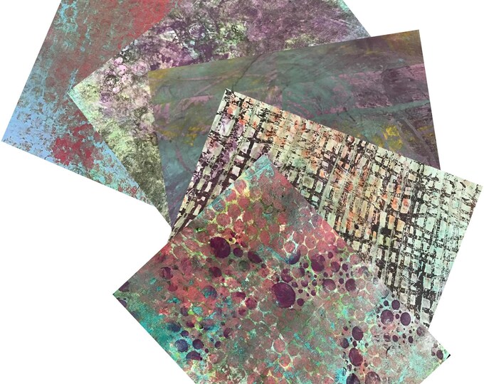 8.5x11, 5 Vibrant Sheets, Bold Colors and Patterns, for Making Books ...