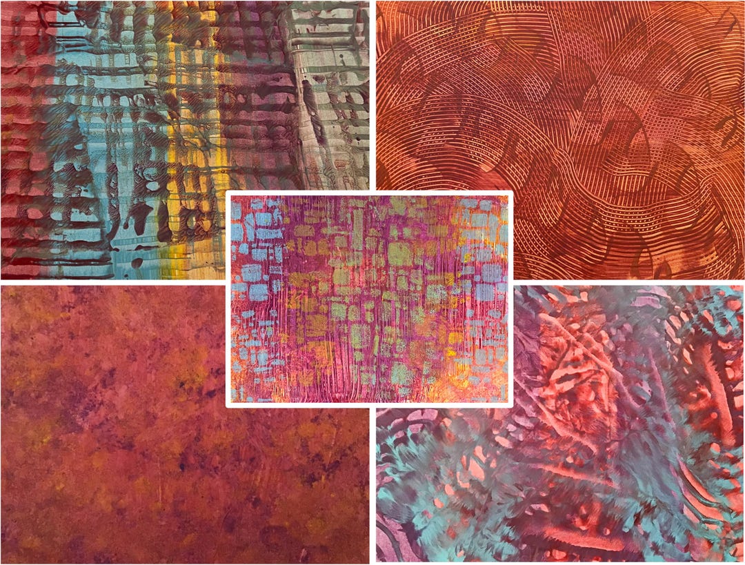 8.5x11, 5 Vibrant Sheets, Bold Colors and Patterns, for Making Books ...