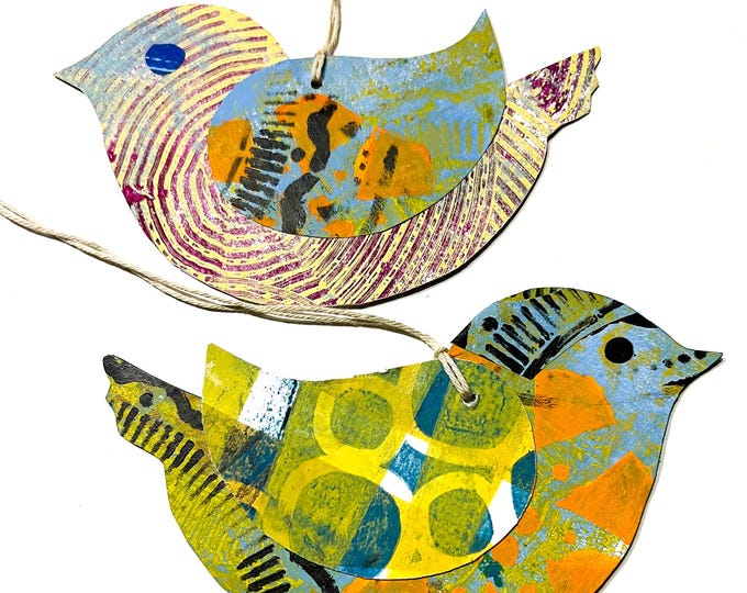 Paper Bird Ornamentsholiday Birds - Etsy