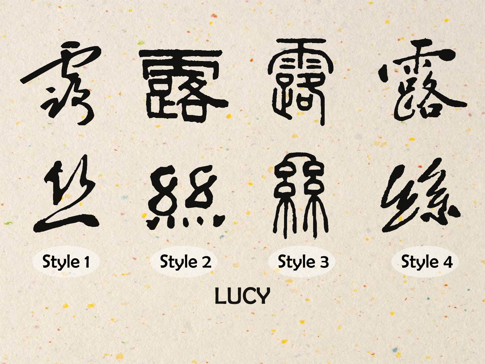 Handwritten Your English Name in Chinese Calligraphy for - Etsy