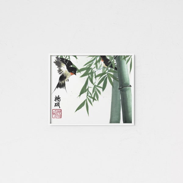 Swallow Painting - Etsy