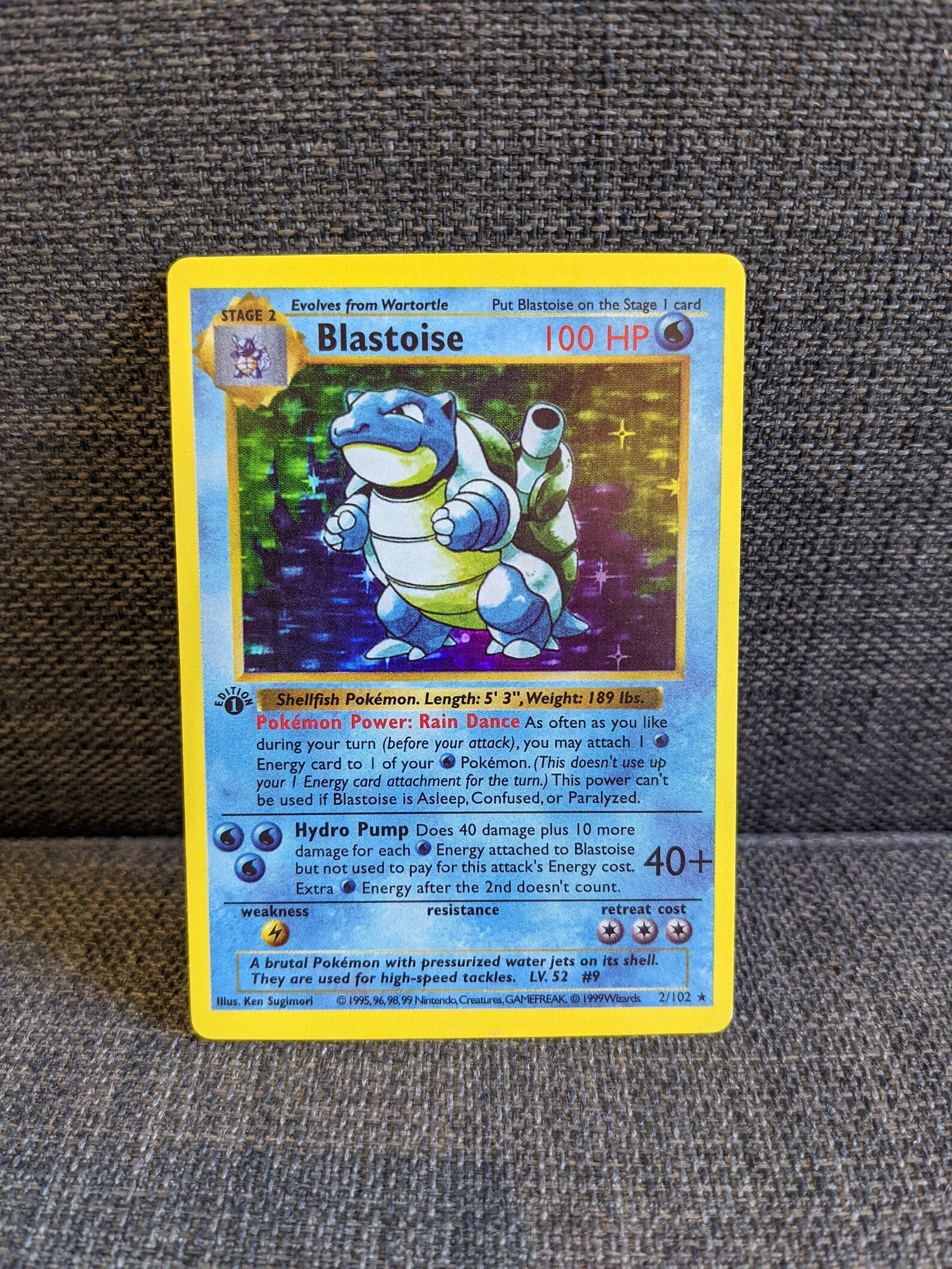 HOLO 02/102 Blastoise 1st Edition Base Set SHADOWLESS | Etsy