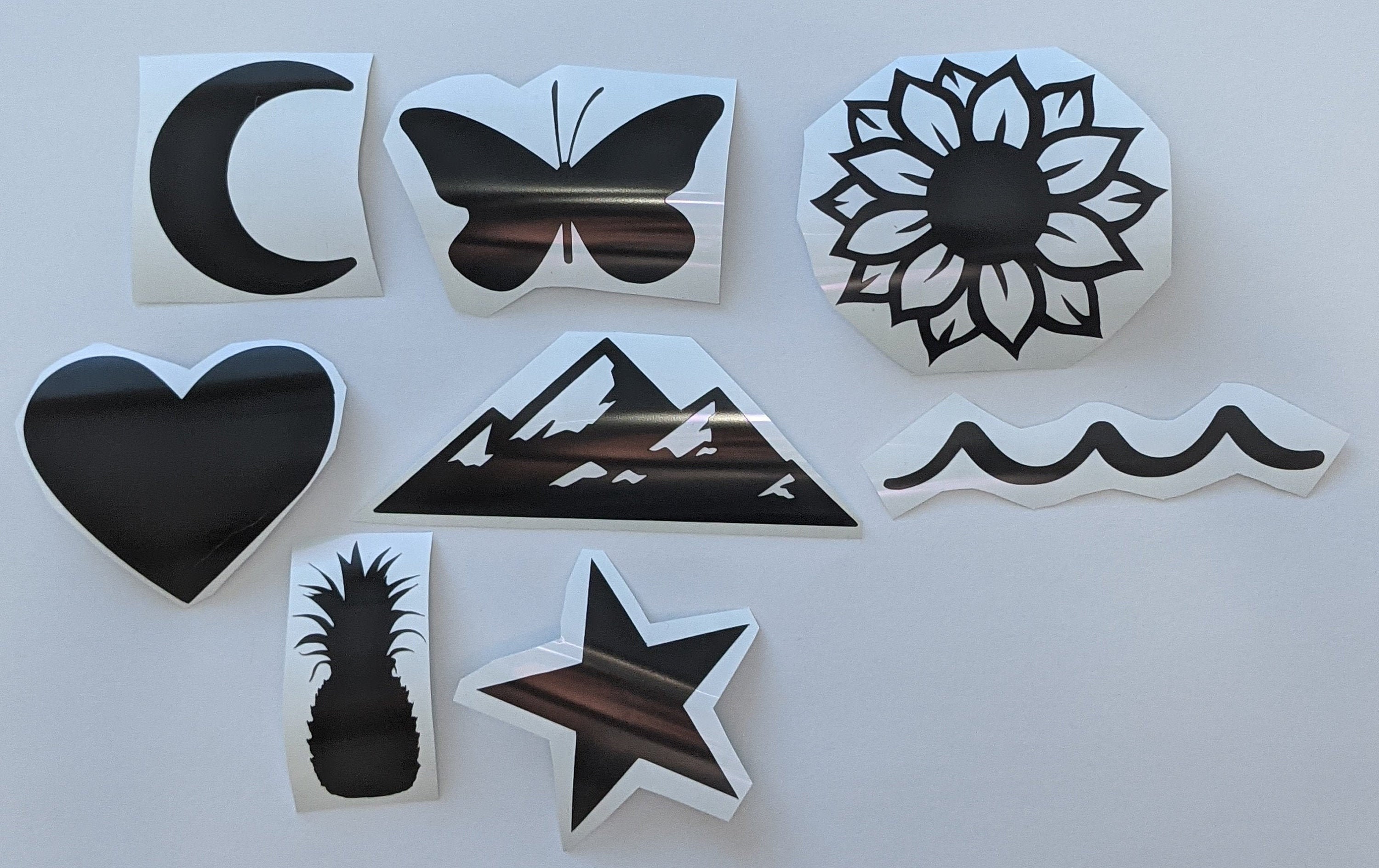 8 pack of black stickers | Etsy