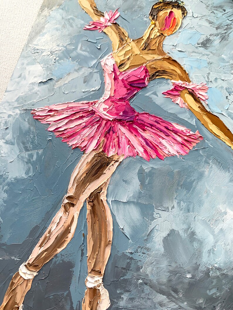 Ballerina Oil Painting Original Ballet Dancer Artwork Impasto Ballerina ...