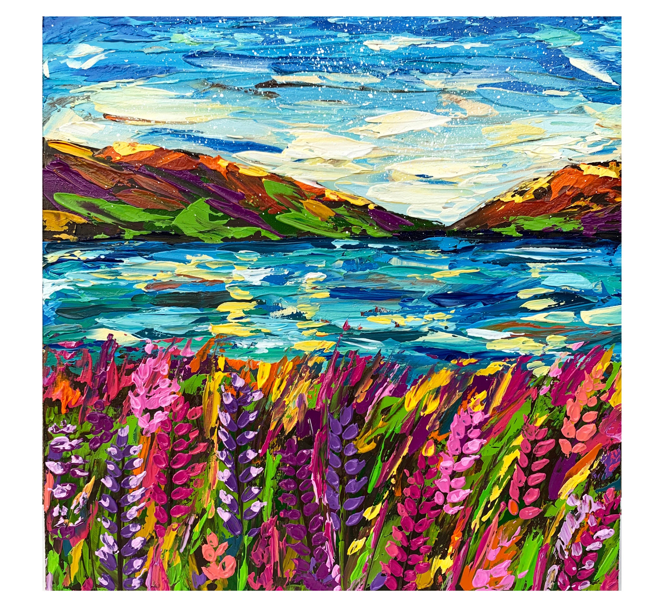 Colorful Texas Oil Painting Original Texas Seascape Artwork Texas ...