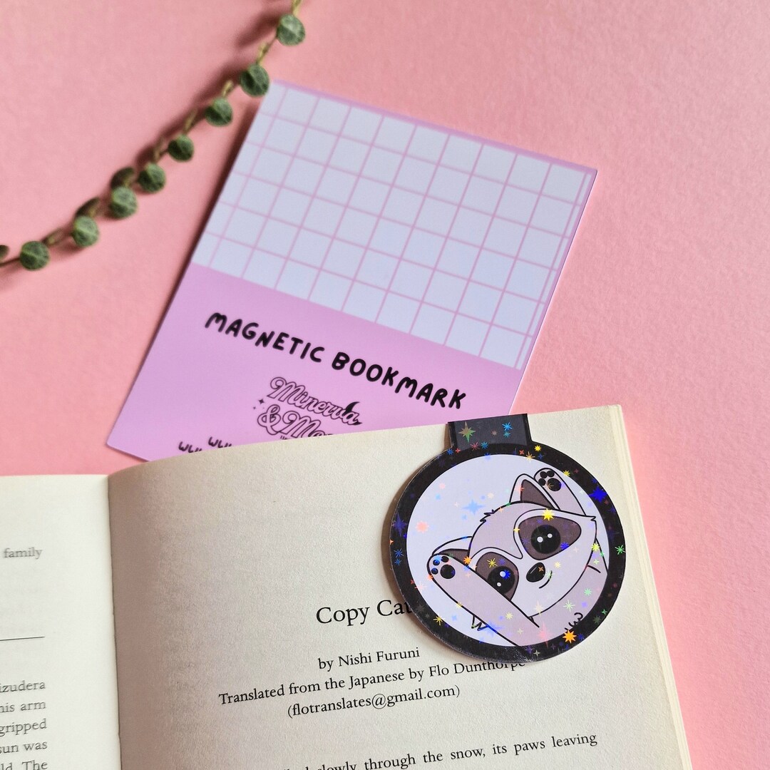Raccoon Magnetic Flip Bookmark | Cute Bookmarks | Girls That Read ...