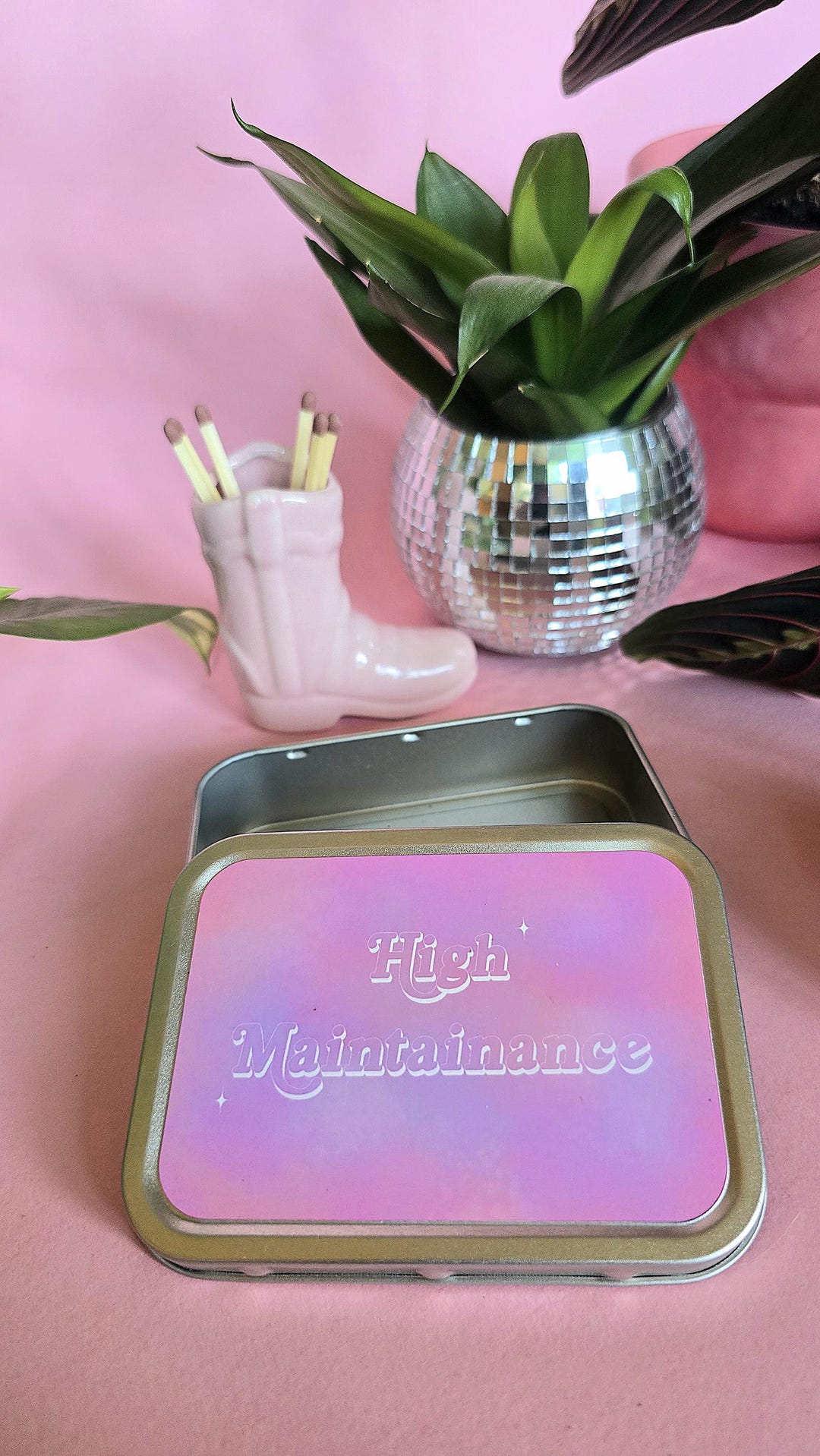 High Maintainance Rolling Tin | Funky Cute Tobacco Tin | Small Metal ...