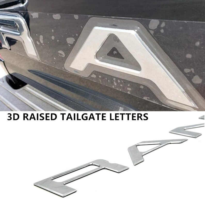Ford Ranger Tailgate Emblem 3D Sticker Decal Logo Chrome, Satin Black ...