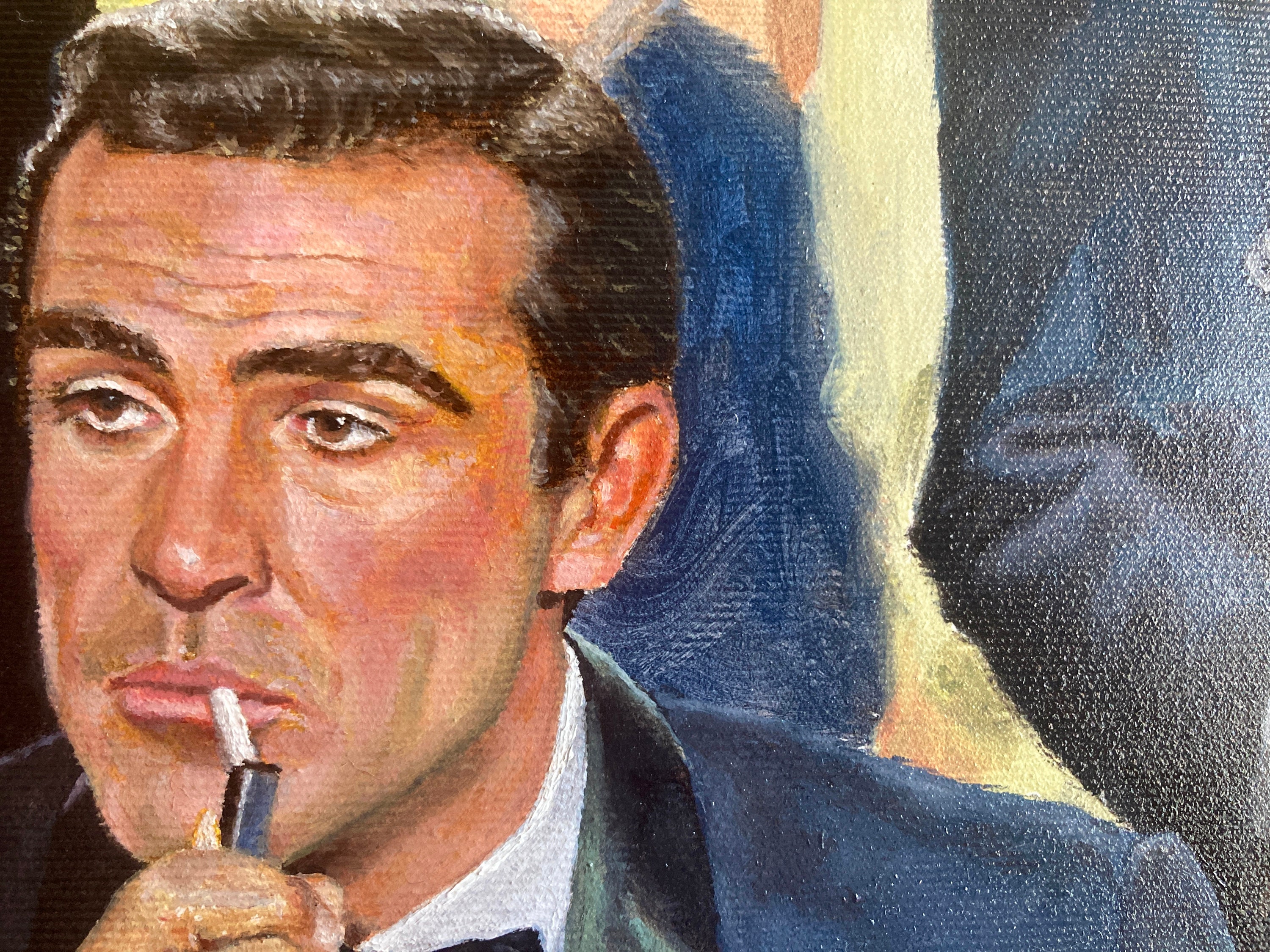 007 Painting, James Bond Painting, 007 Oil Painting, Dr. No Painting ...