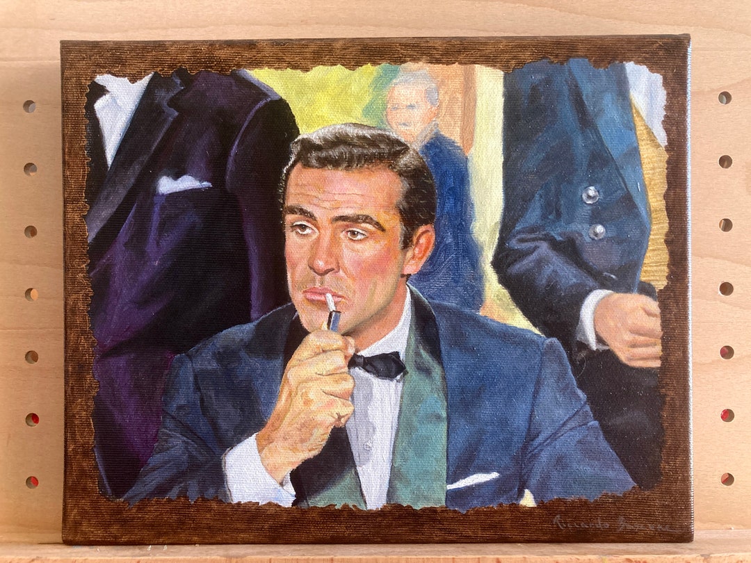 007 Painting, James Bond Painting, 007 Oil Painting, Dr. No Painting ...