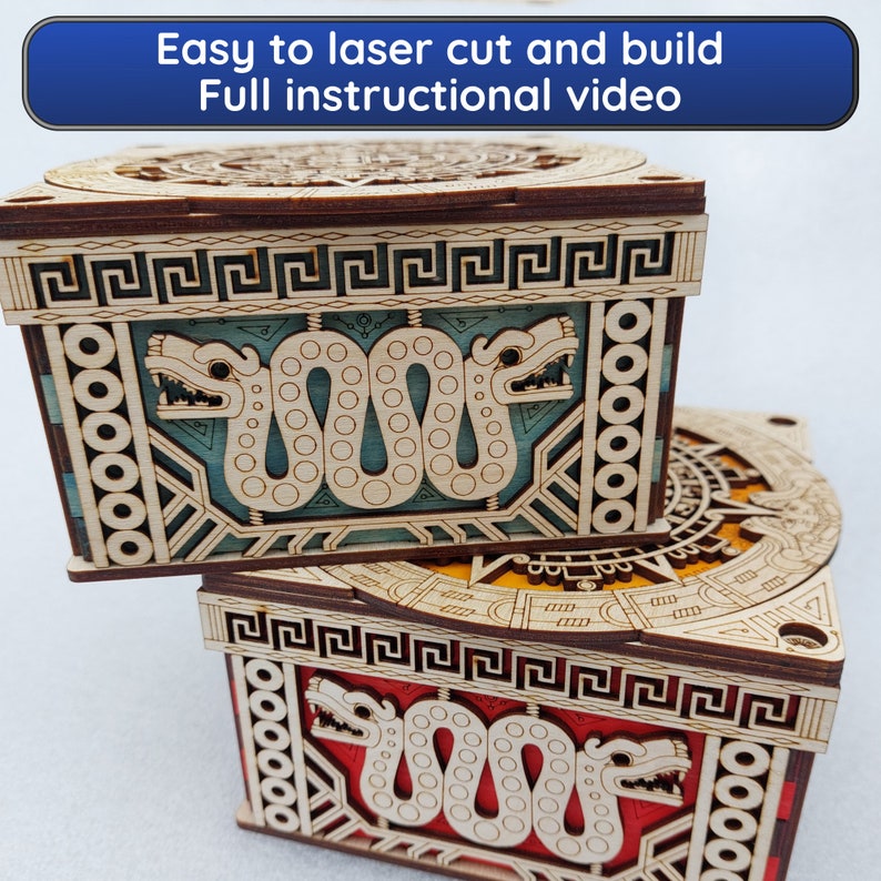 Aztec Box Laser Cut Digital Design Files Instant Download - Etsy