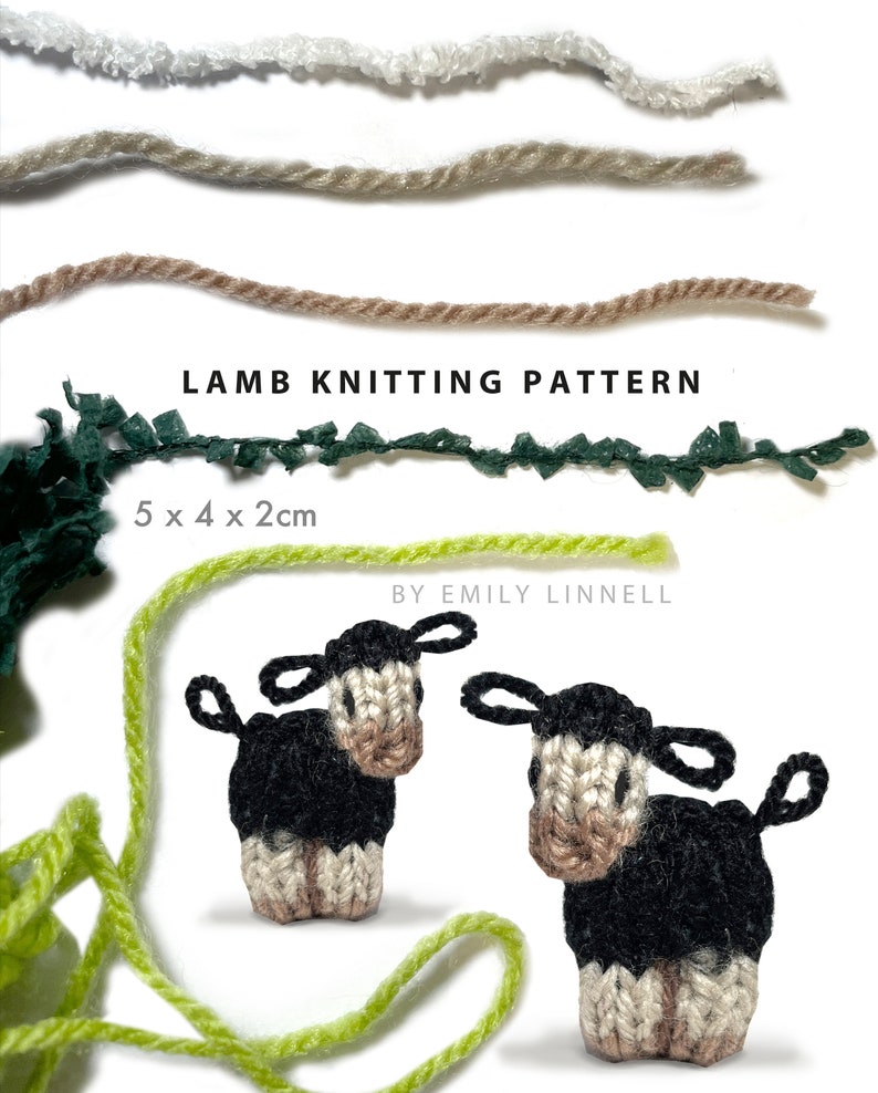 Easter Nativity Lamb Knitting Pattern Easy 5 X 4 X 2cm by Emily Linnell ...