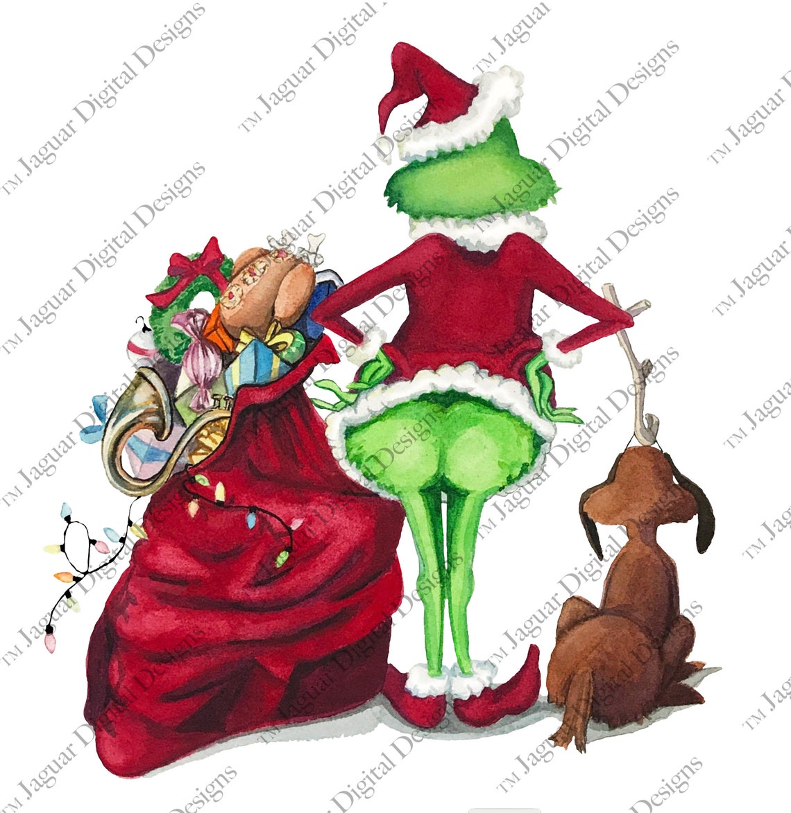 Grinch Butt Christmas Digital Download PNG & JPG File - Etsy