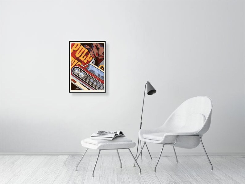 1964 Chevrolet Chevelle Malibu Art Print After “pulp Fiction” by ...