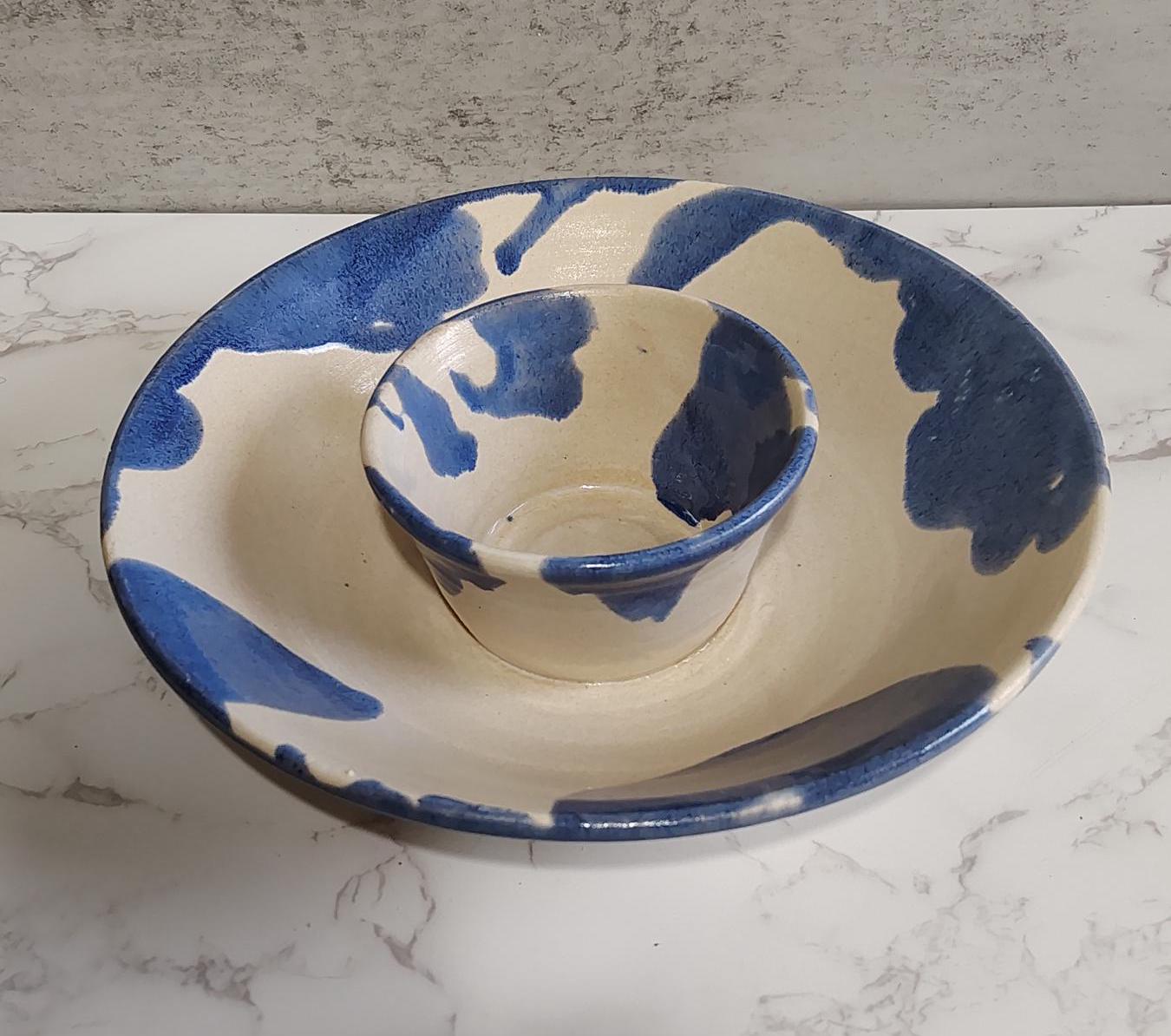 Chip and Dip Bowl, Pottery Bowl, Gift - Etsy