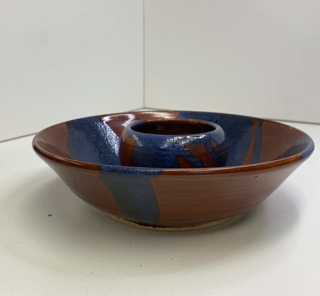 Chip and Dip Bowl, Pottery, Ceramics - Etsy