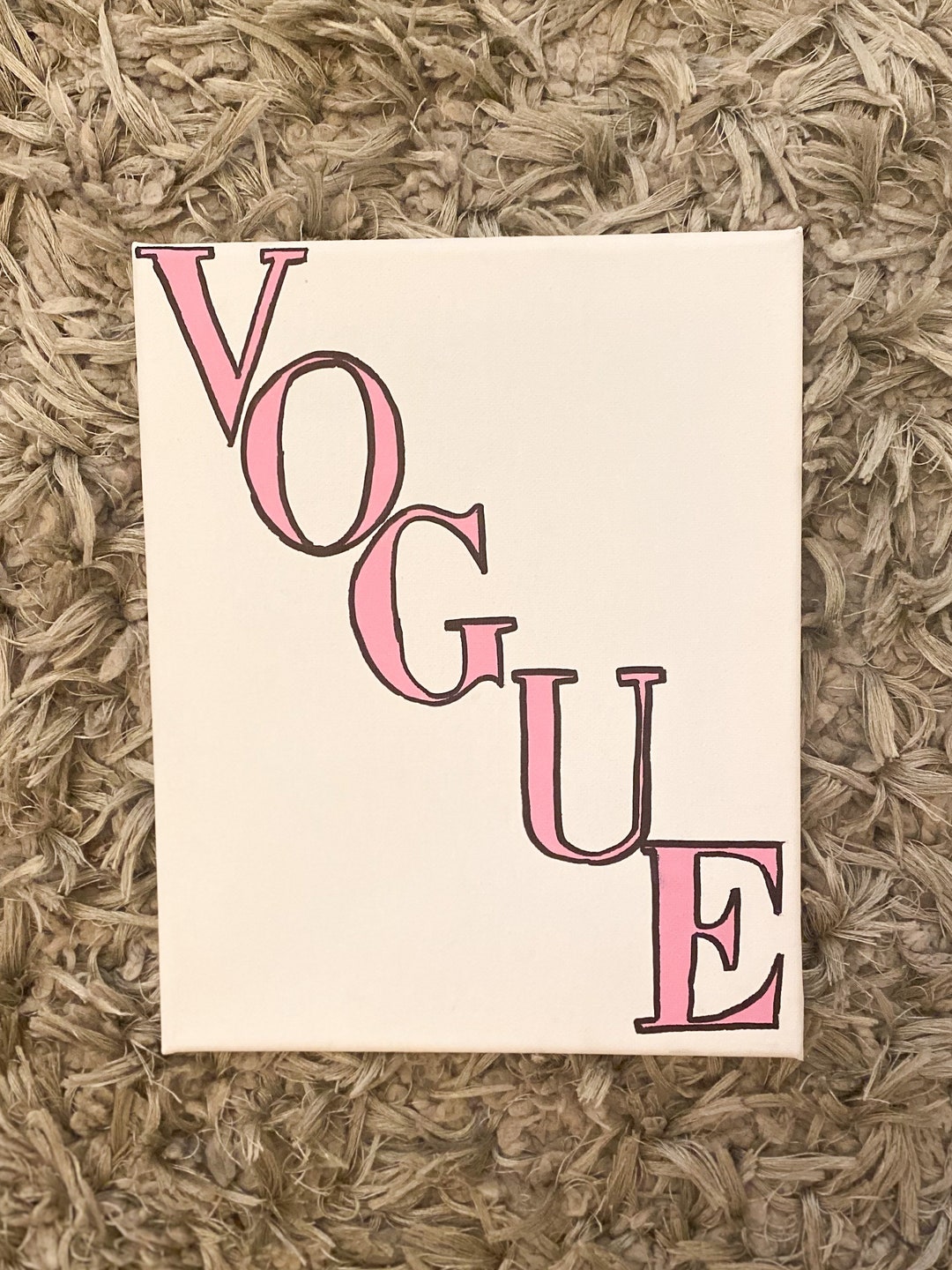 Pink Vouge Painting - Etsy