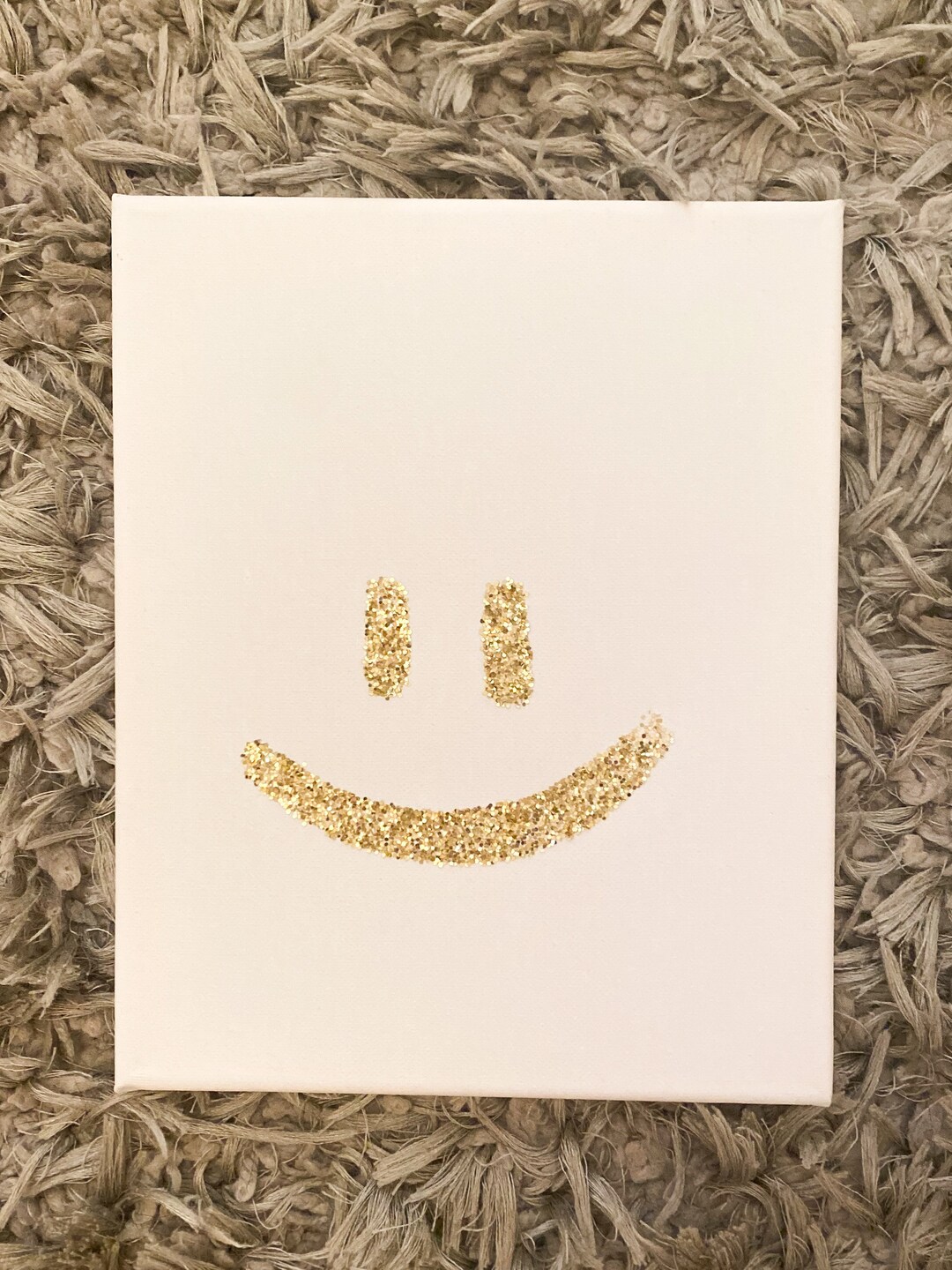 Gold Glitter Smiley Face Painting - Etsy