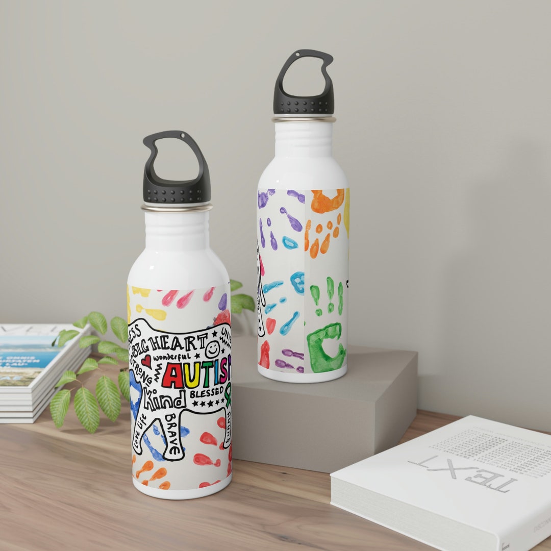 Stainless Steel Water Bottle - Autism - Etsy