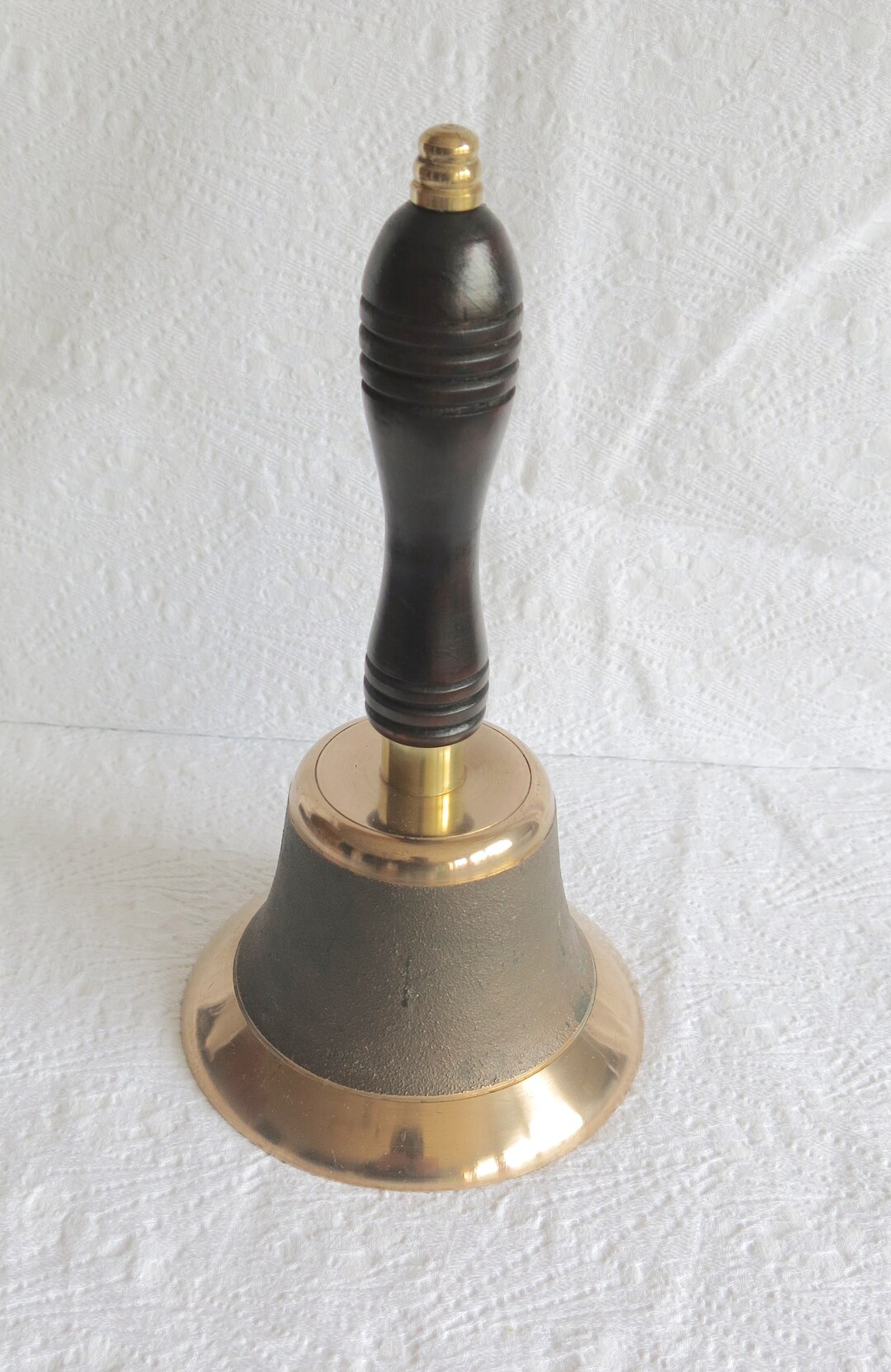 Vintage Bronze Hand Bell Town Cryer School Peached Bell - Etsy