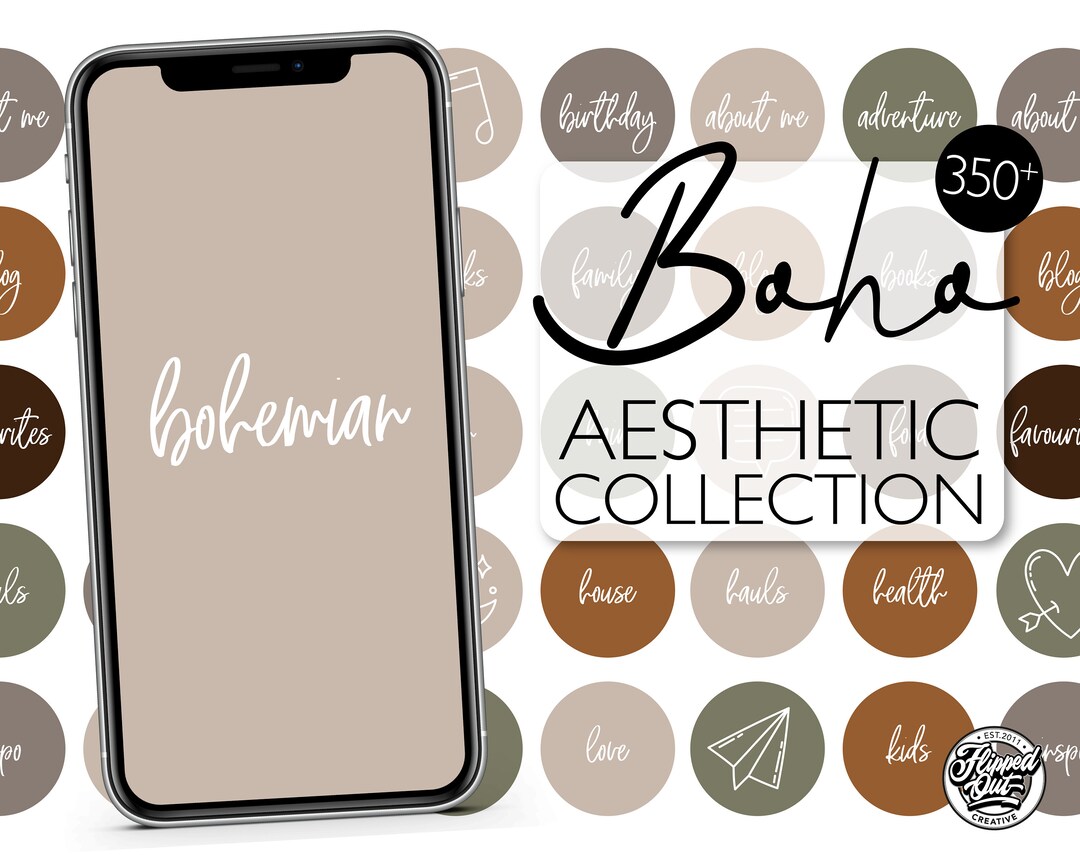 350 Instagram Story Highlight Icons Boho Pack 55 Handwritten Highlight ...