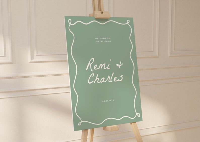 Editable Swirl Border Welcome Sign, Fully Customisable, Printable ...