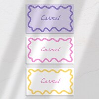 Italiano Editable, Customisable, Printable Name Cards V2 Watercolour ...