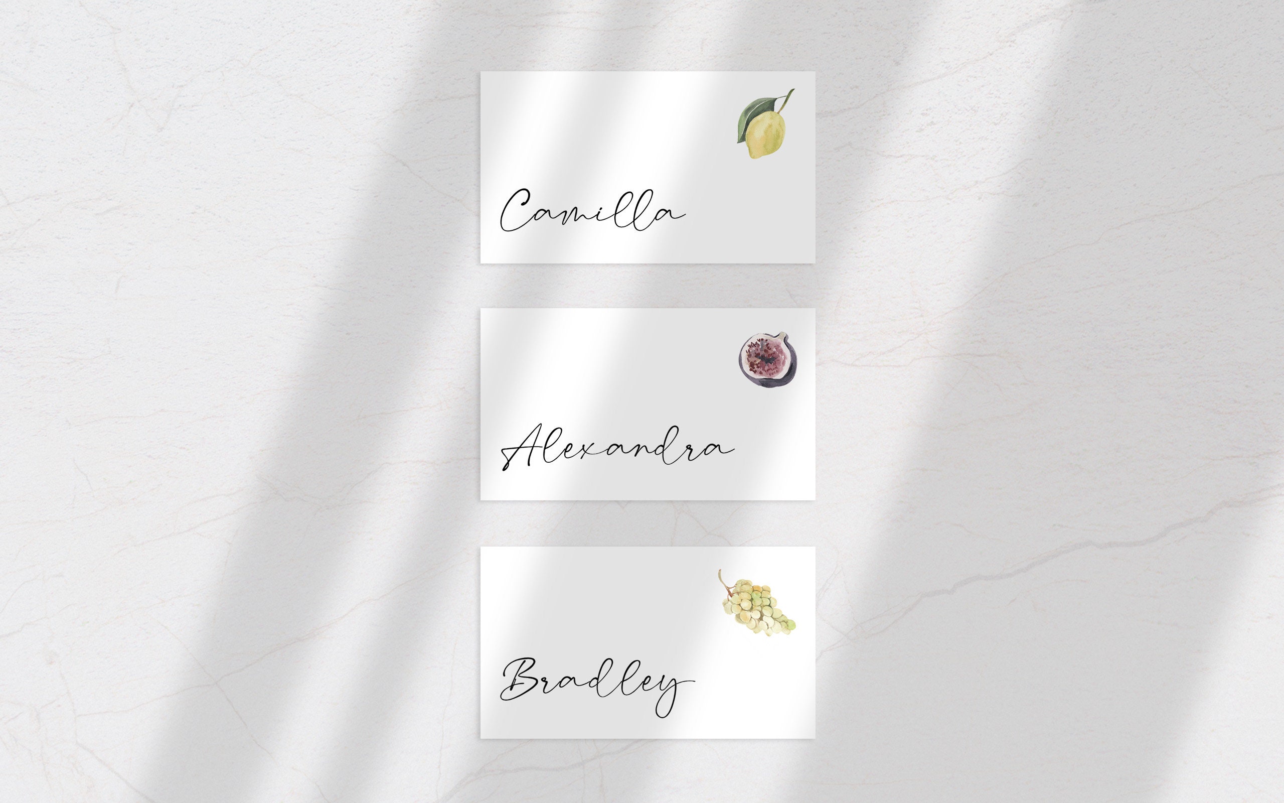 Italiano Editable, Customisable, Printable Name Cards Watercolour ...