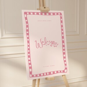 Hand-drawn Check Border, Downloadable and Printable Welcome Sign ...
