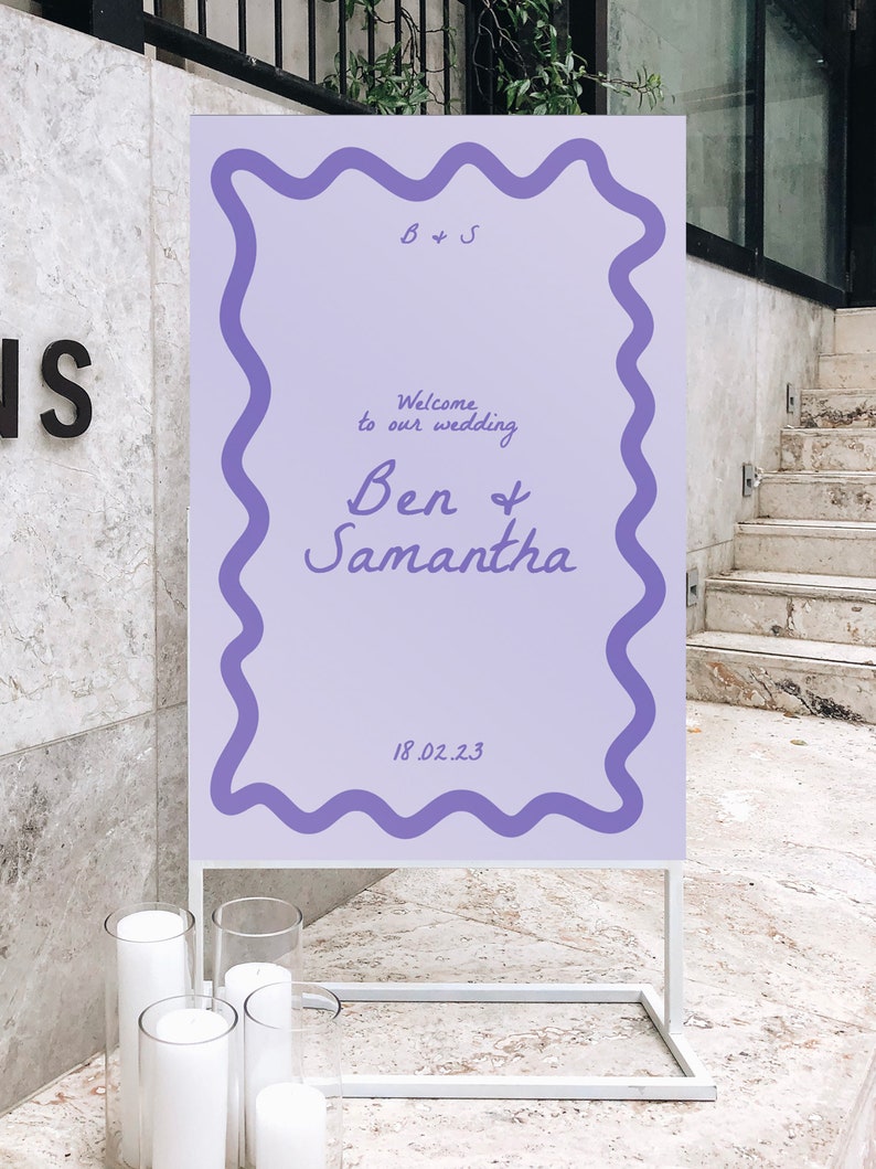 Squiggly, Downloadable and Printable Welcome Sign, Wedding, Birthday ...