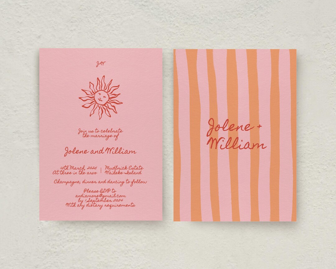 Solstice Sun Wedding Invitation Template Digital Download, Printable ...
