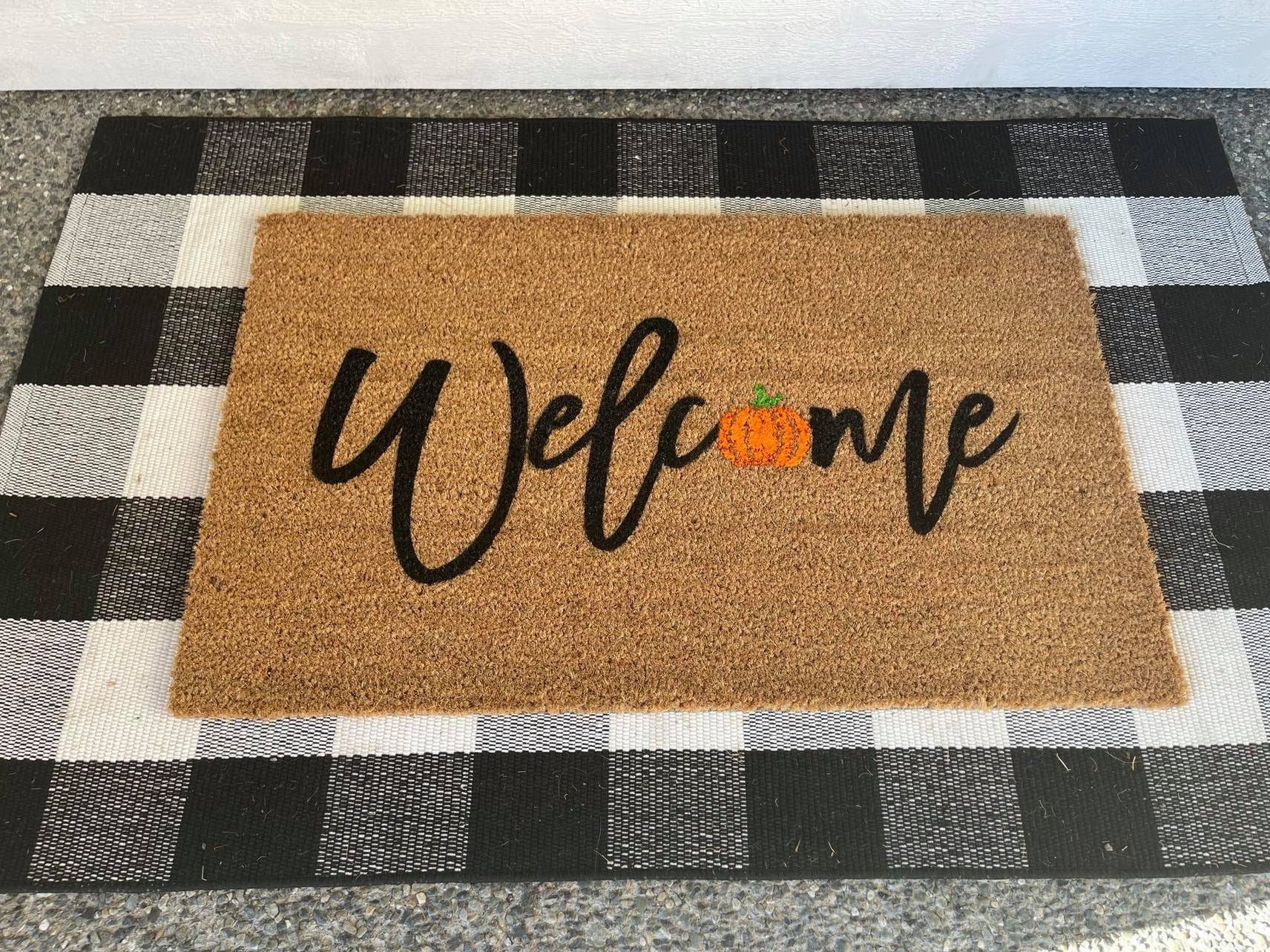Welcome Fall Pumpkin Mat Thanksgiving Welcome Mat Door - Etsy