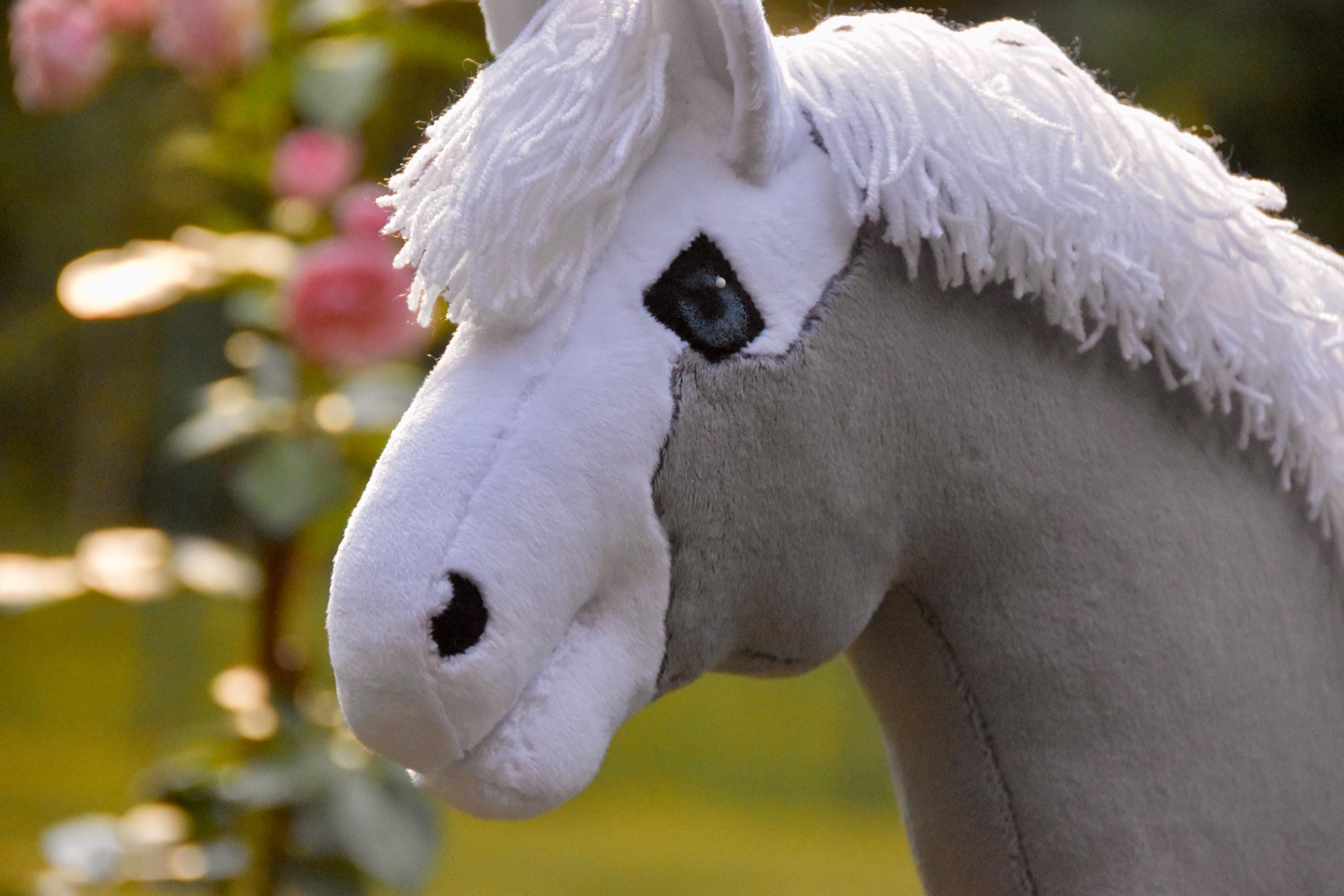 Beautiful Grey Hobby Horse With White Head. Lovely Cute and Cheap ...