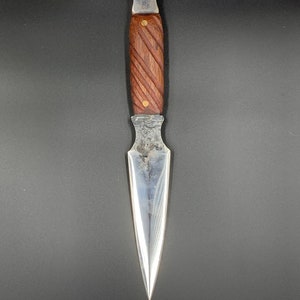 Hand Forged Custom Dagger With Spiral Carved Handle - Etsy