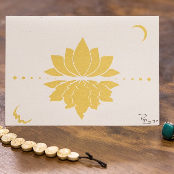 Lotus Flower Greeting Cards - Etsy