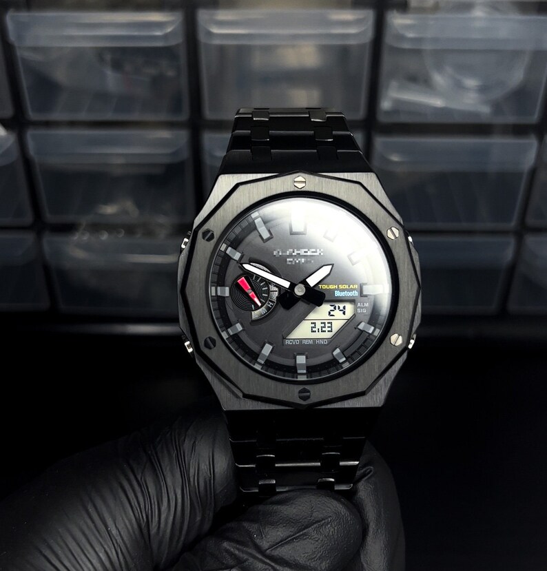 WATCHMODS Custom Casioak Black Metal G-shock GA-B2100-1AER MOD - Etsy